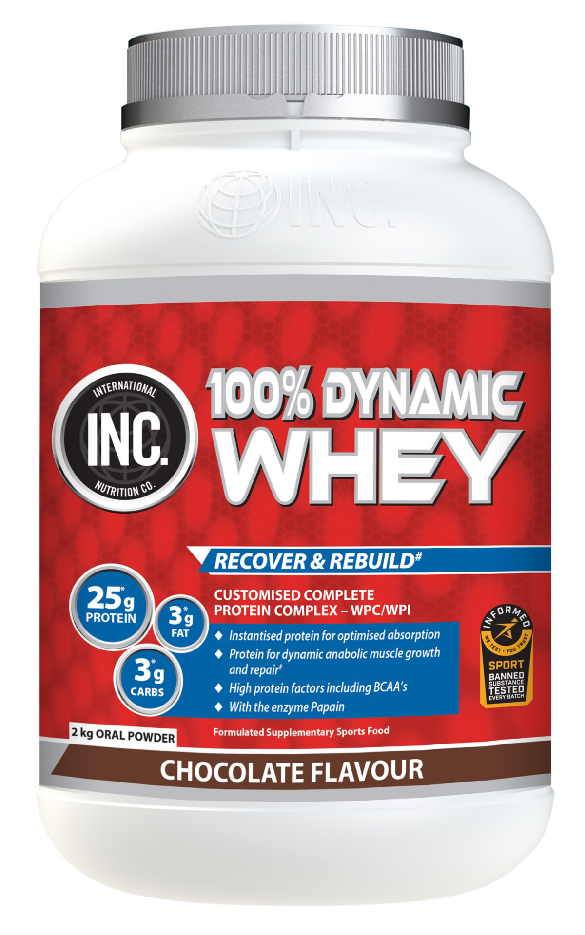100% Dynamic Whey – Chocolate – INC SPORTS NUTRITION